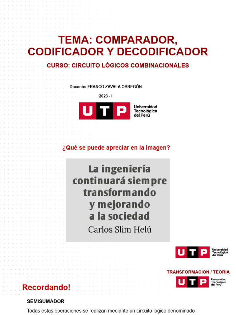 Circuitos Combinacionales - Sesion 11 | PDF | Decimal codificado en binario | Poco