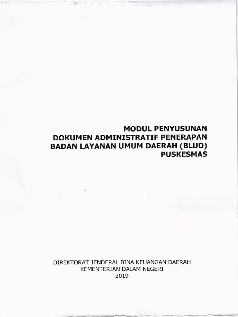 Modul Persiapan Penyusunan Dokumen Blud | PDF