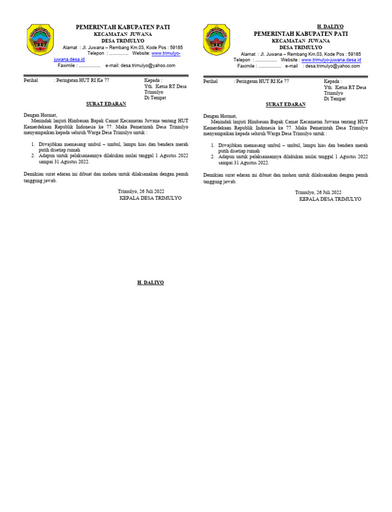 Surat Edaran 17 An | PDF