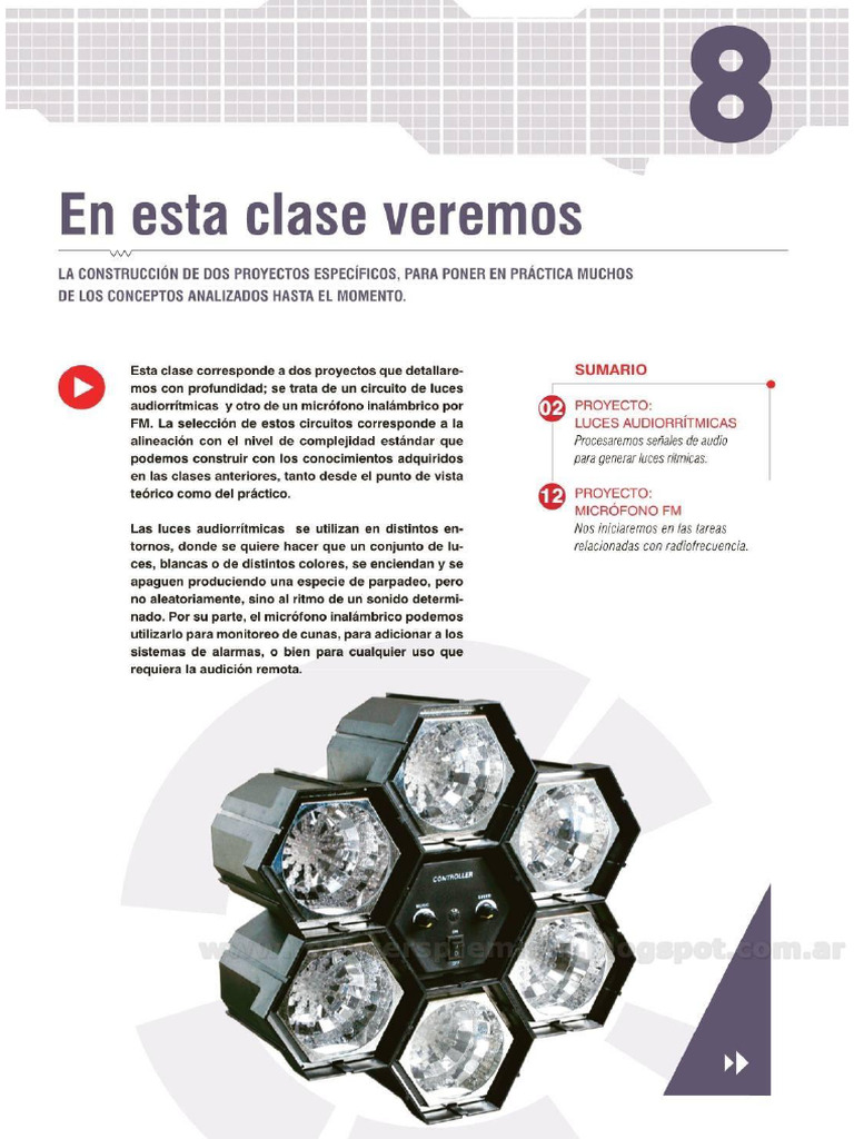 Proyectos Micrófono FM y luces audio rítmicas. | PDF