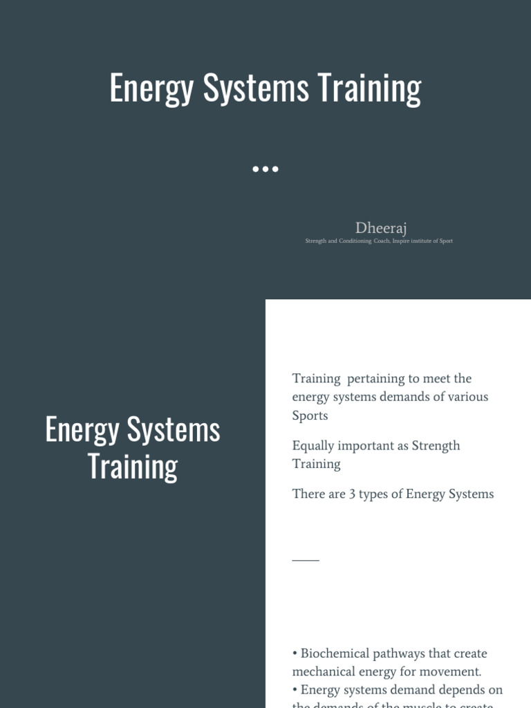 Energy Systems Training FINAL | PDF | Strength Training | Skeletal Muscle