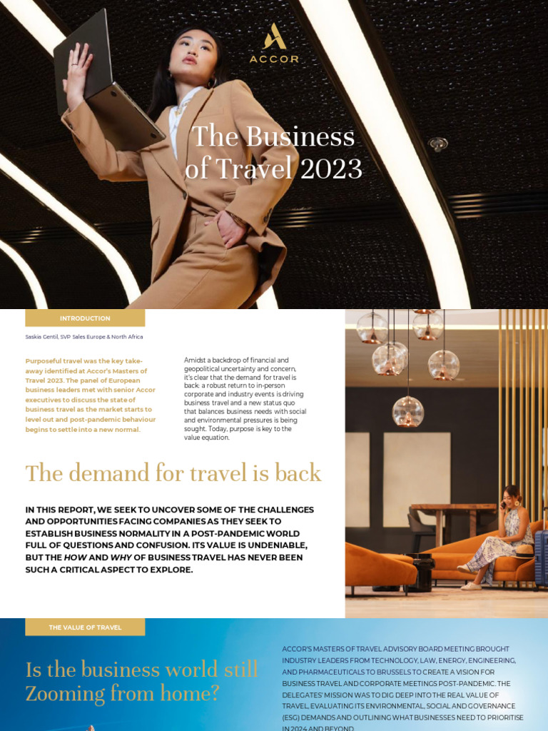 ACCOR Business of Travel 2023 - v2 | PDF | Sustainability | Employment
