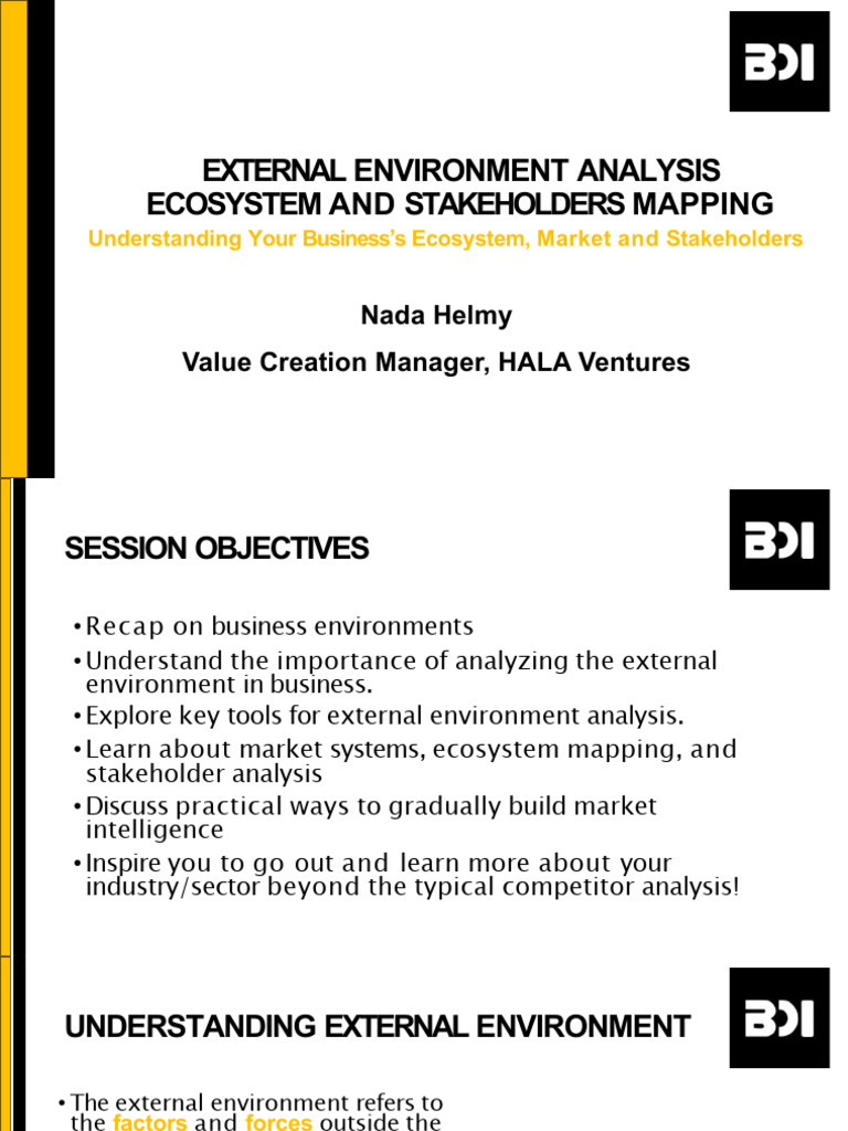 External Environment Analysis Pdf Stakeholder Corporate Power