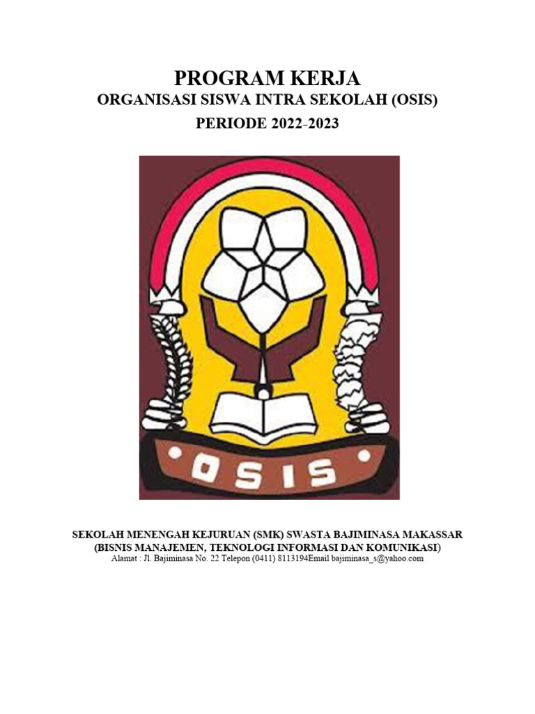 Program Kerja Osis Bajiminasa | PDF | Bisnis