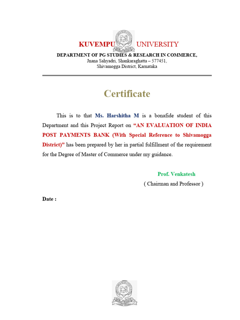 Lakshmi Cirtificate | PDF