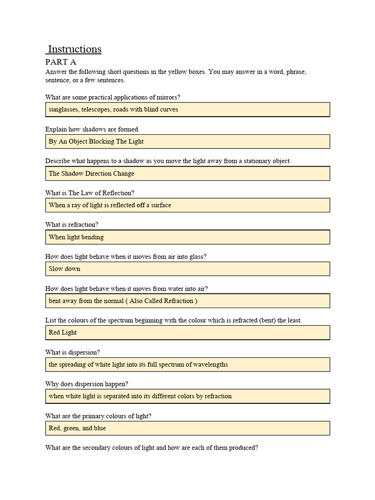 Stage 8-Topic 6.1, 6.2, 6.3, 6.4 Light Lab Alternative - Louis, Thomas ...