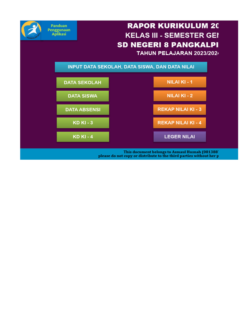 Nilai Rapot Semester 2 Lengkap Tambahan | PDF