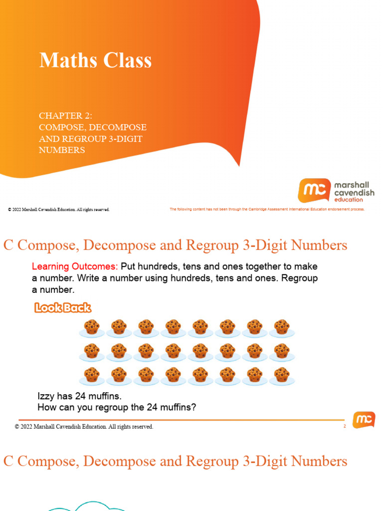 Chapter 2. Compose, Decompose and Regroup 3-Digits Numbers - 26 JULY | PDF