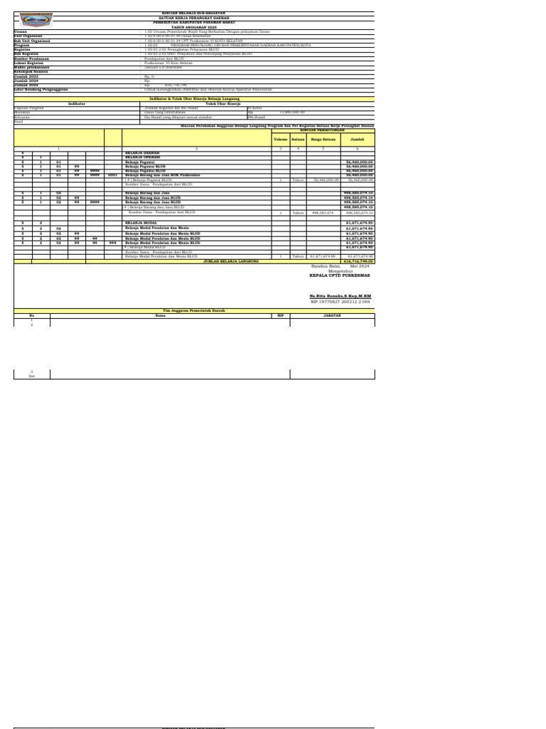 RKA 2025 VI Koto Selatan | PDF