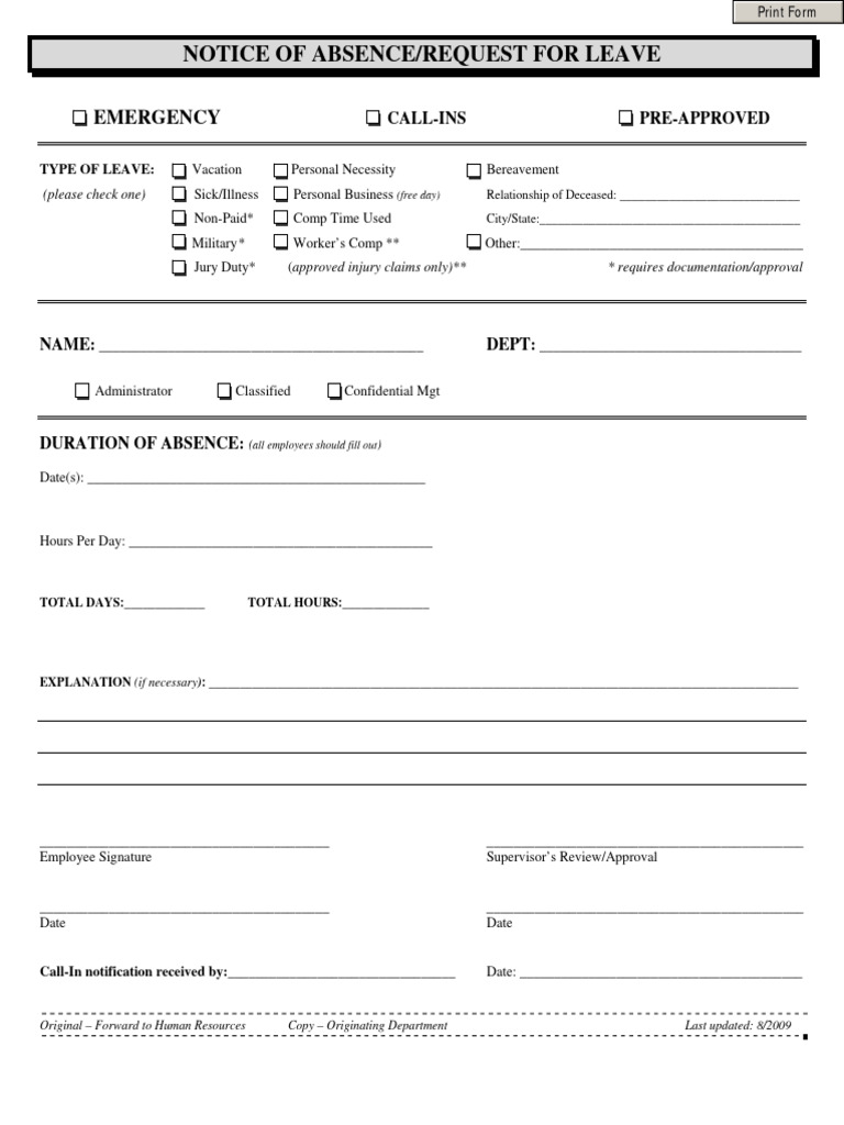 Leave Request Form Instructions | PDF | Accrual | Human Resources
