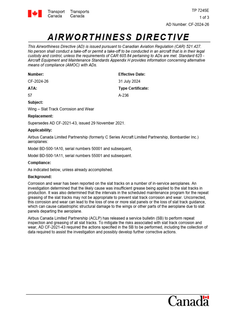 Easa Ad CF-2024-26 1 | PDF | Nondestructive Testing | Aviation