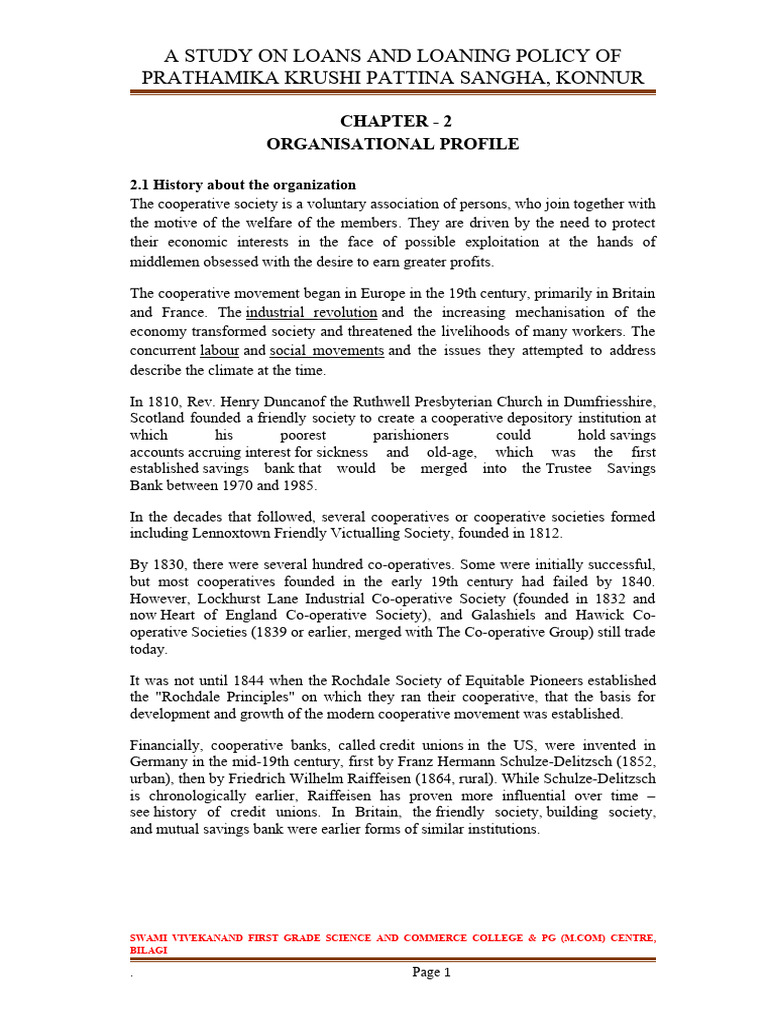 Chapter 2 | PDF | Cooperative | Mutual Organization
