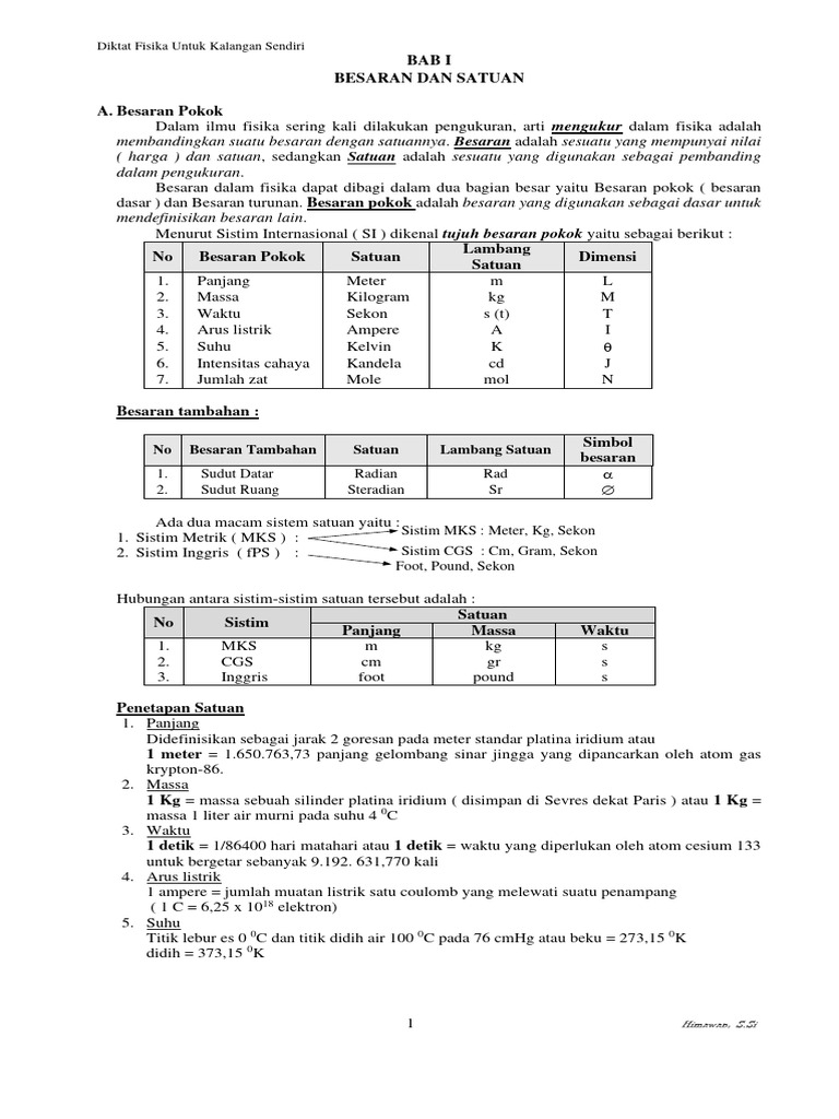 Materi Fisika PJJ 2021 | PDF
