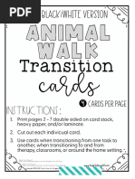 Animal Walk Cards 1 | PDF