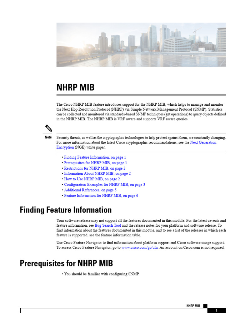 NHRP Mib: Finding Feature Information | PDF | Internet Protocols | Ip ...