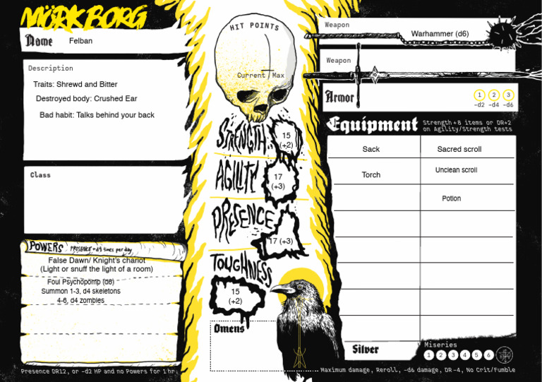 MB - Character Sheet | PDF | Role Playing Games | Role Playing Video Games