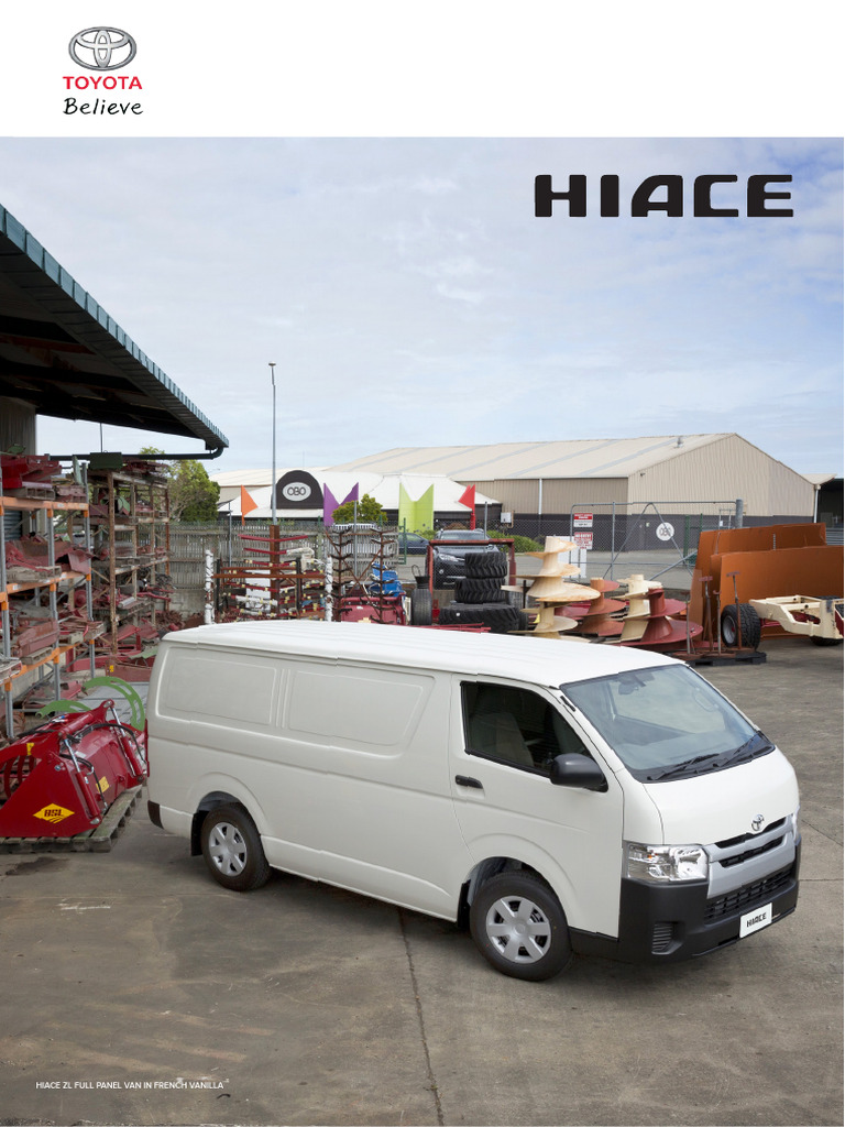 Toyota Hiace ZL Van Specifications Guide | PDF | Fuel Economy In ...