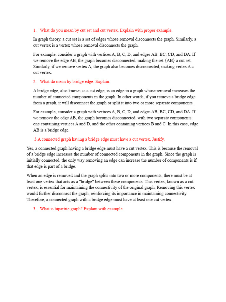Graph Sample Part 1 Pdf Vertex Graph Theory Theoretical Computer Science