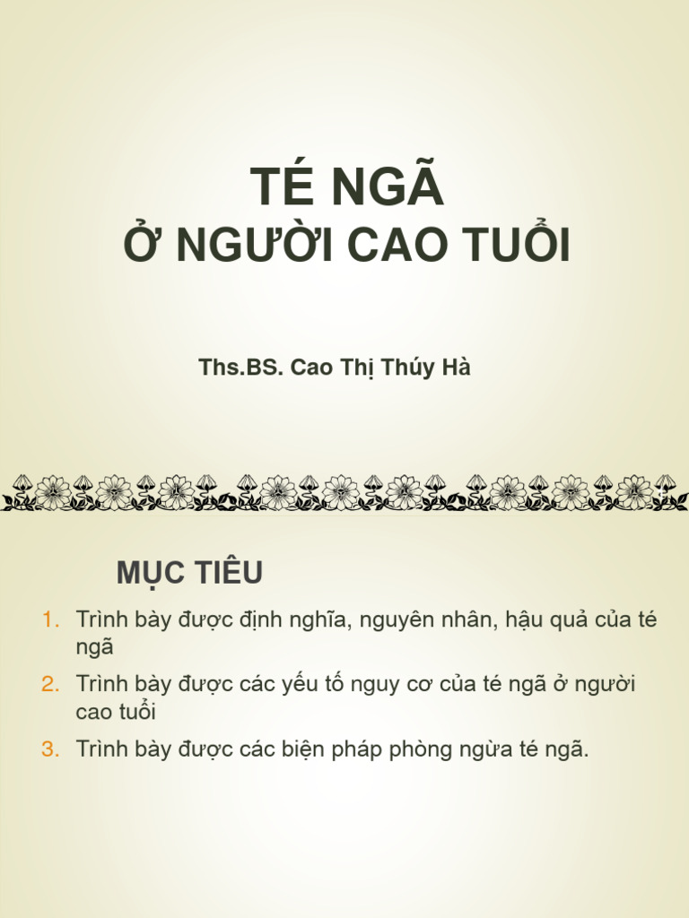 Đánh Giá Nguy Cơ Té Ngã NCT - Y6-2022 | PDF