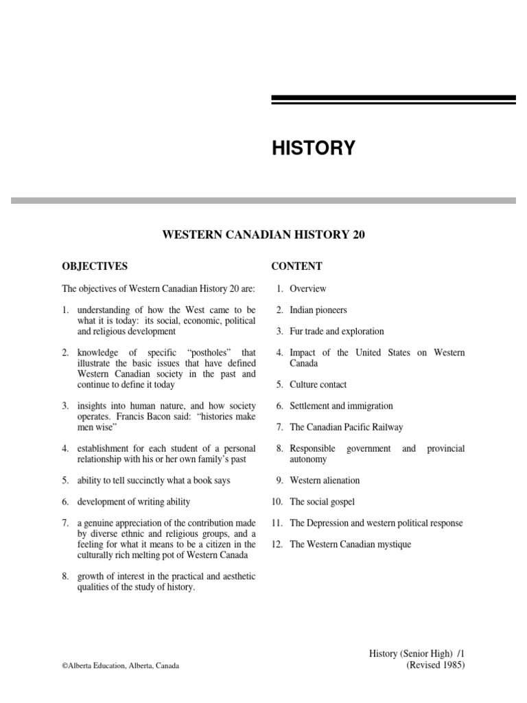 AB History | PDF | Hypothesis | Canada