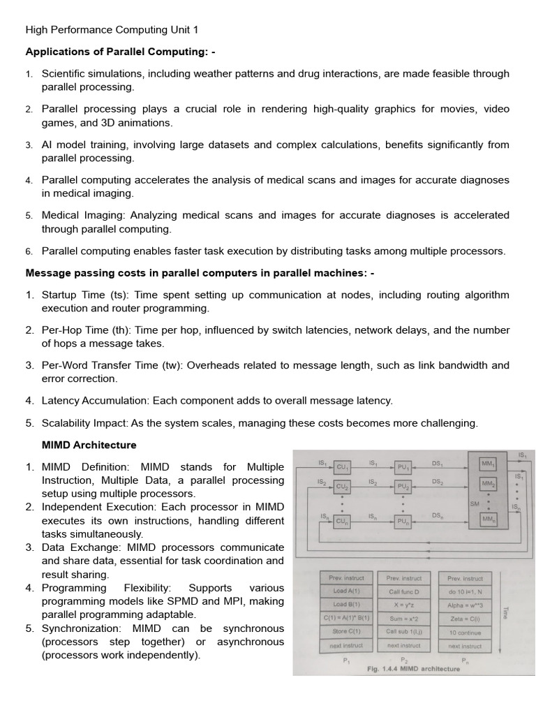 High Performance Computing Unit 1 | PDF | Parallel Computing | Multi Core Processor