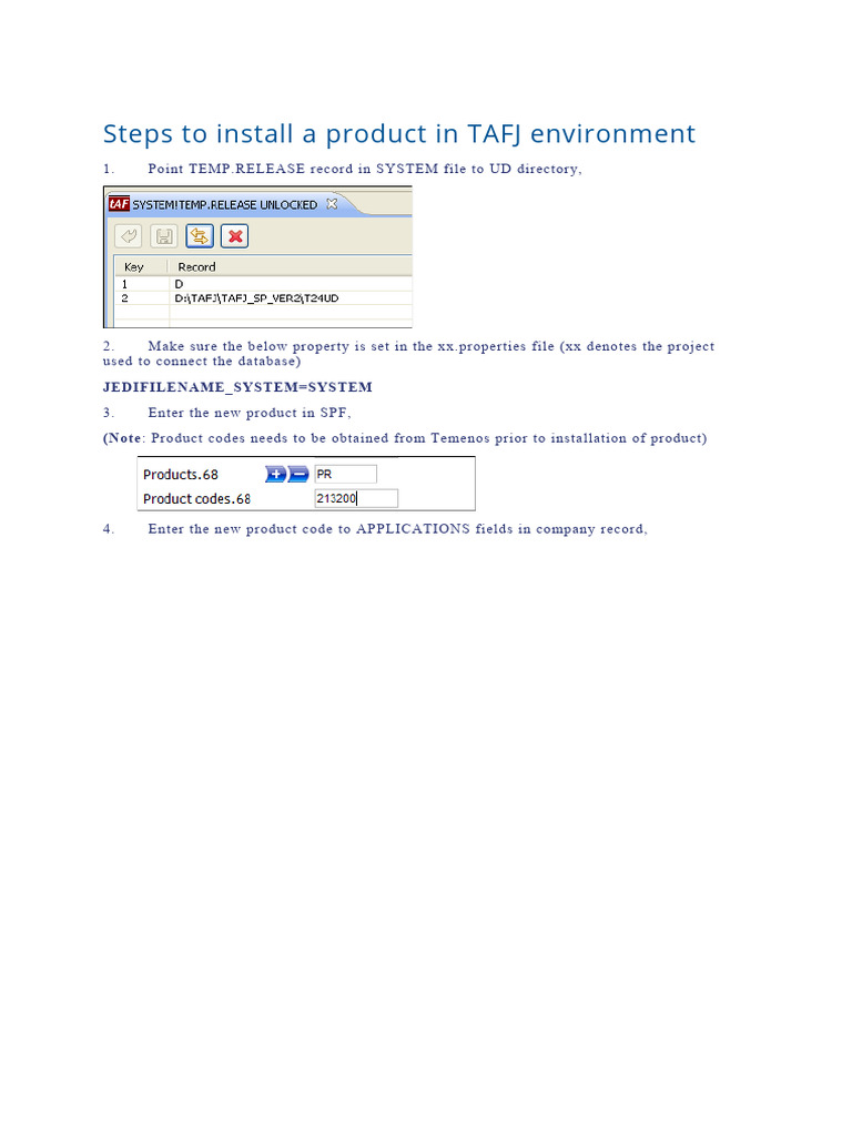 TAFJ Product Installation Guide | PDF