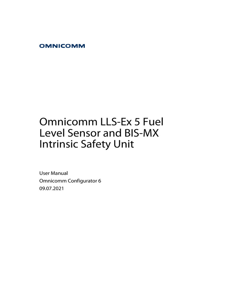 Omnicomm - Lls - 5x-Manual-En 2 | PDF | Calibration | Power Supply