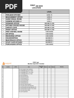 HSE - First Aid Box Inspection Checklist | PDF