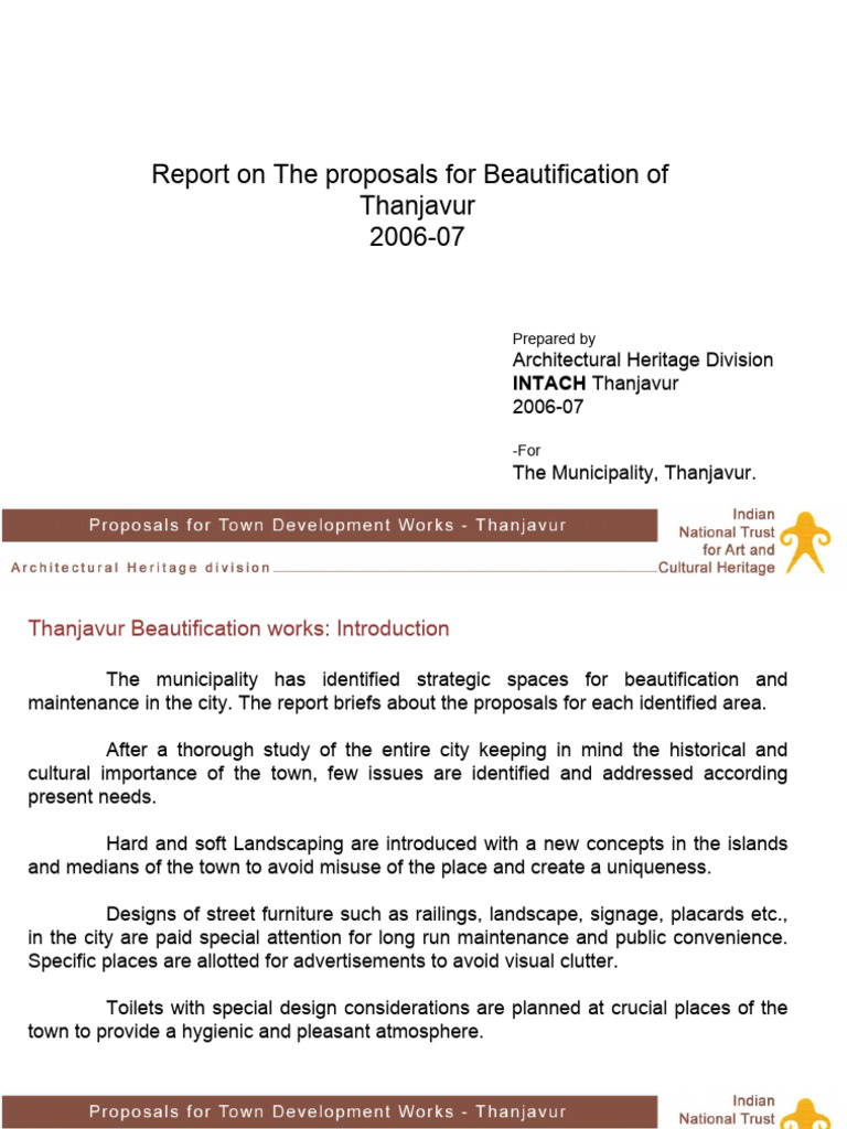 Thanjavur Development Proposal - Compilation | PDF | Toilet | Storm Drain