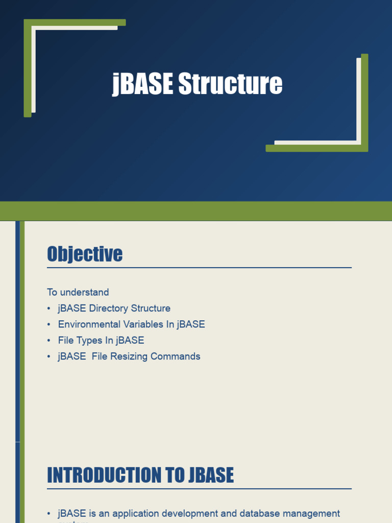 jBASE Structure | PDF | Computer File | Directory (Computing)