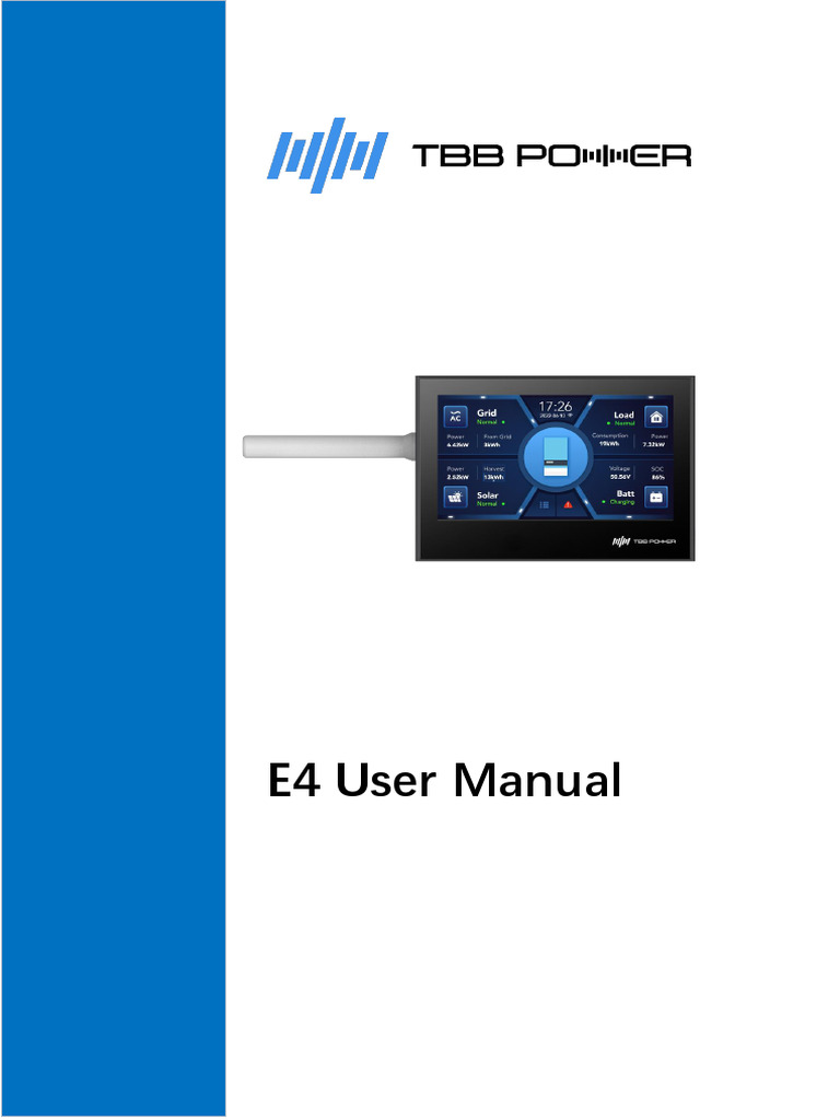 E4 User Manual-V1.1 | PDF | Electrical Grid | Power Inverter