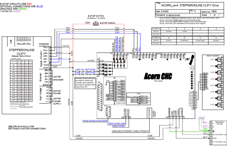 Acorn CL57Y Wiring Guide | PDF | Electric Power | Electrical Equipment