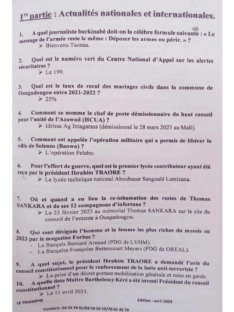 Culture Générale | PDF