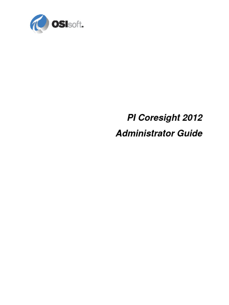 PI Coresight 2012 Administrator Guide | PDF | Databases | Microsoft Sql Server