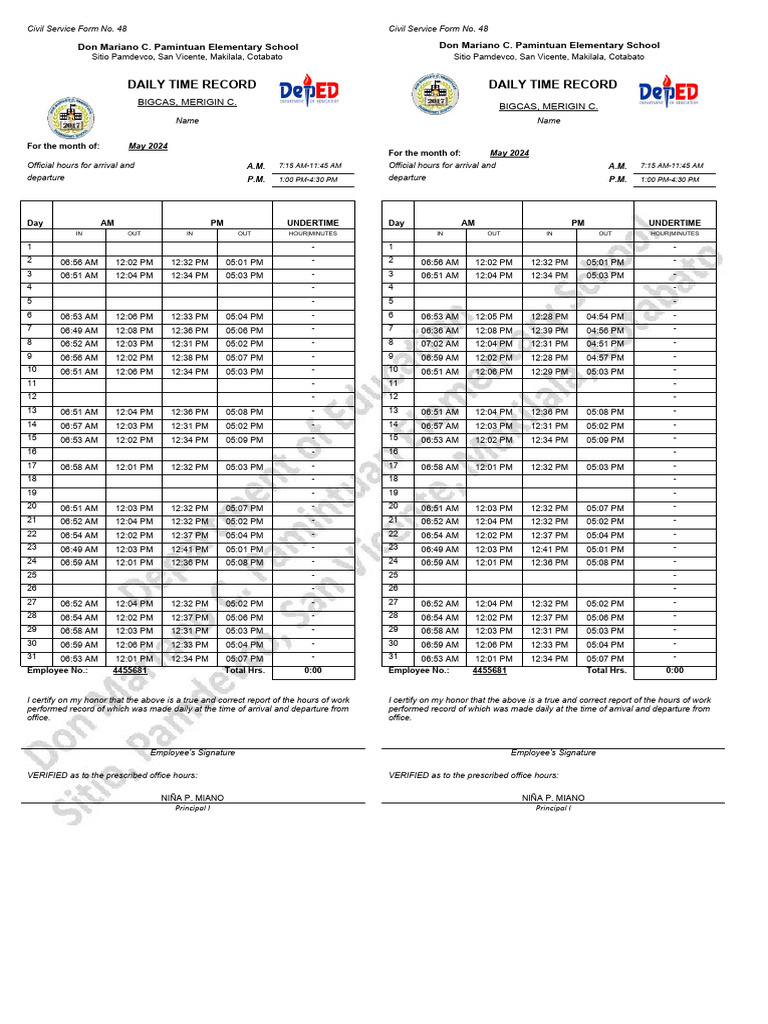 DTR May 2024 1 | PDF