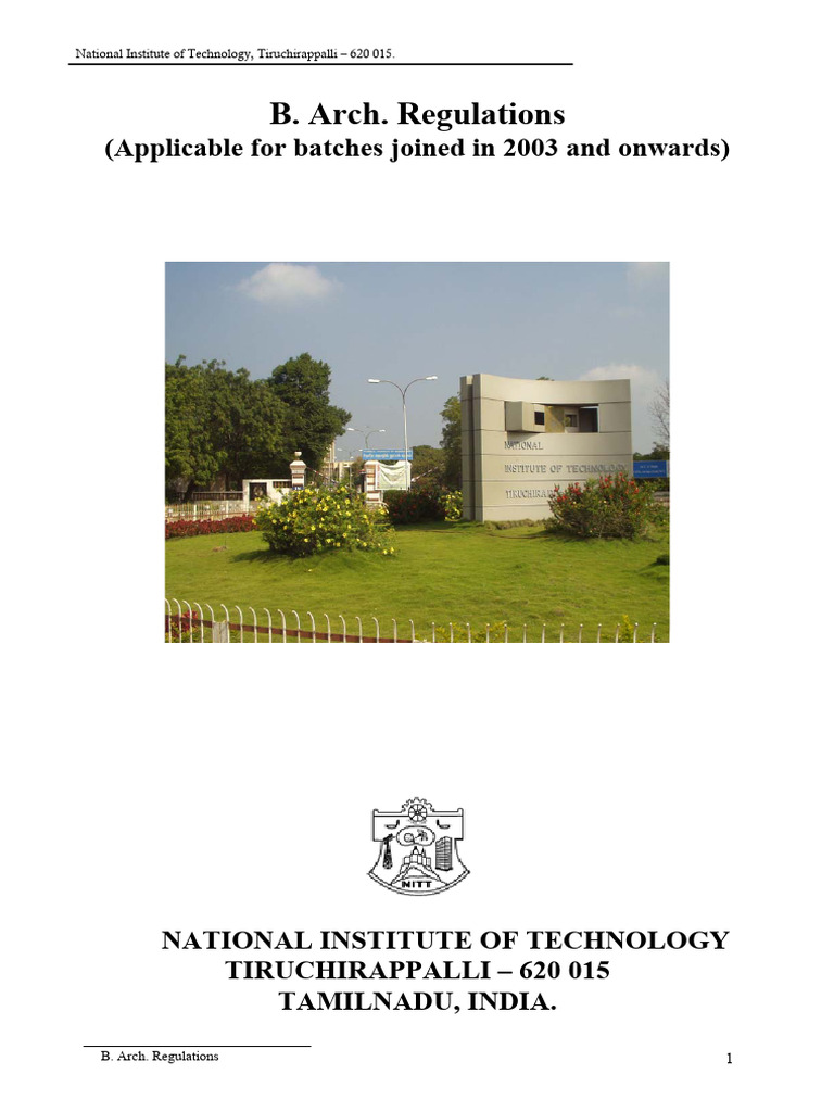 B Arch | PDF | Thesis | University And College Admission