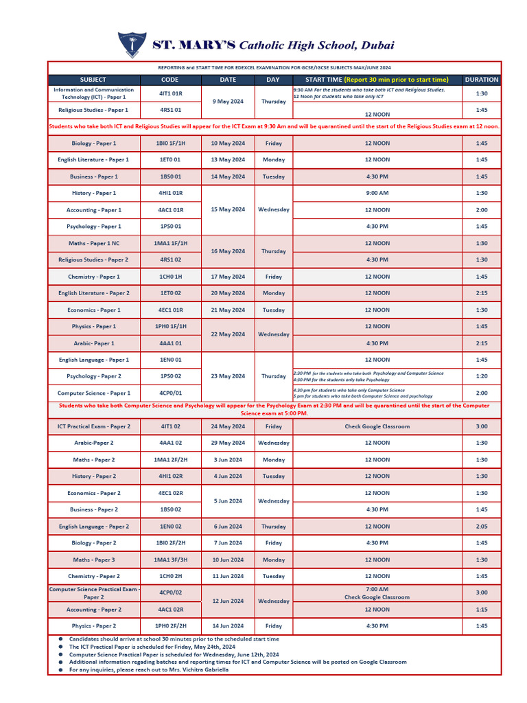 Year 11 GCSE IGCSE Reporting Time 2024 | PDF | Educational Assessment ...