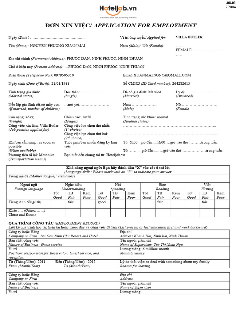 Don Xin Viec - Song Ngu | PDF