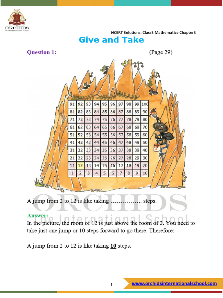 Maths Grade 3 Chapter 3 Give and Take | PDF