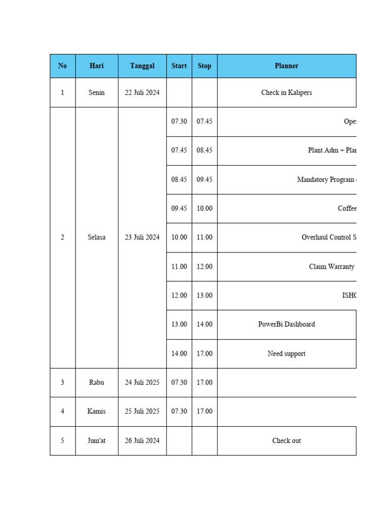 Pamato Plant Workshop Schedule 2024 | PDF | Coffee | Business