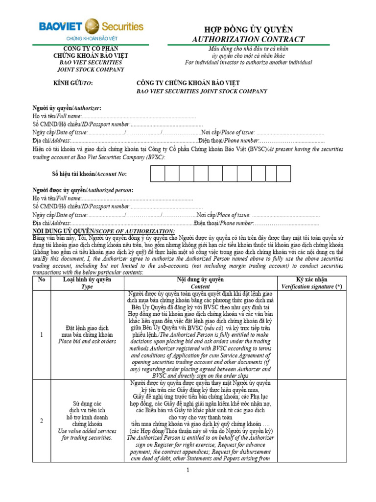 3.6-Authorization Contract | PDF