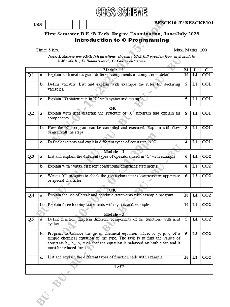 c pyq1 | PDF | Matrix (Mathematics) | Function (Mathematics)