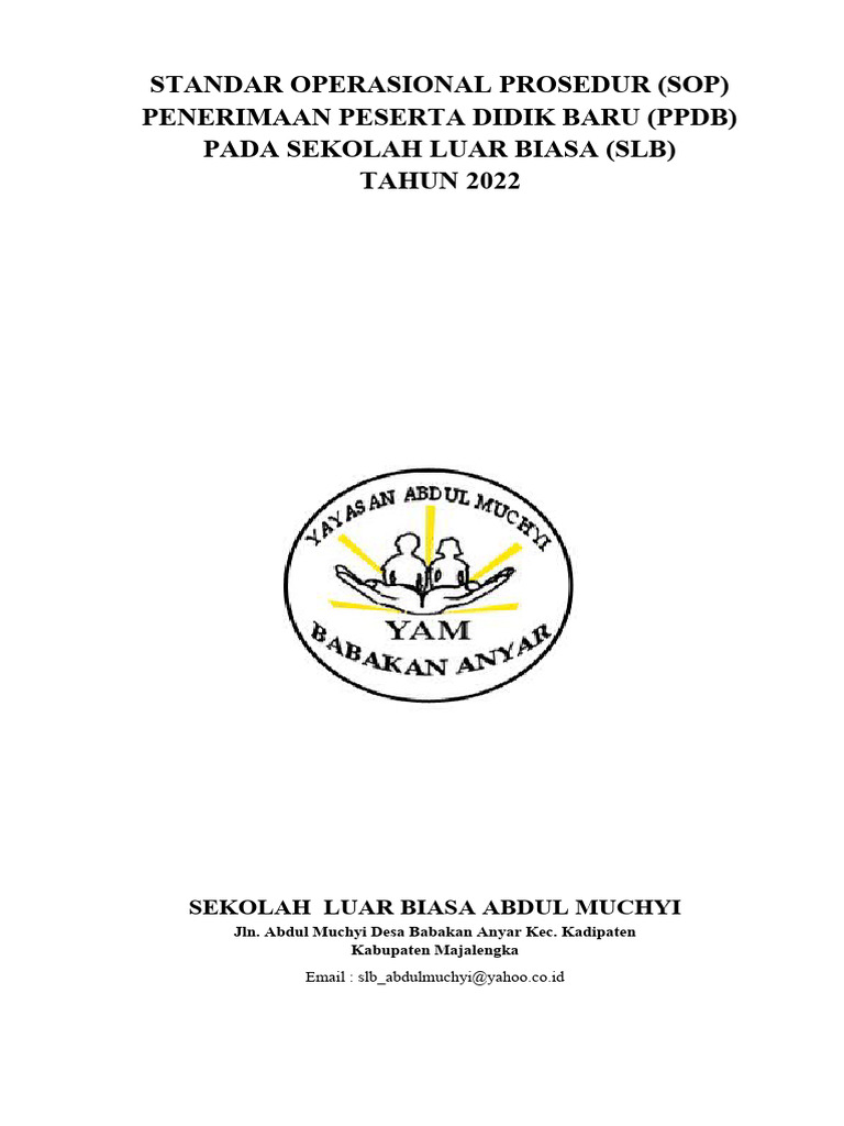 Sop PPDB 2022 SLB Abdul Muchyi | PDF
