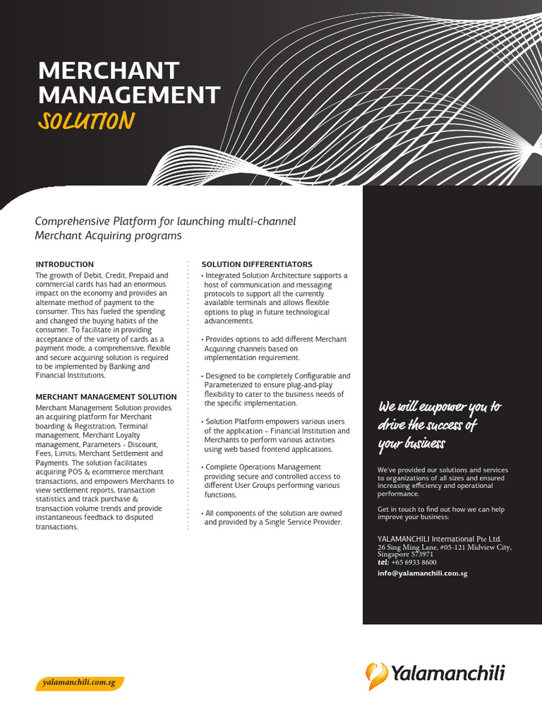Merchant Management Solution - YCS | PDF | Debit Card | Payments