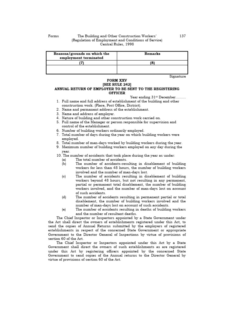 IOM in Construction Employment Forms | PDF