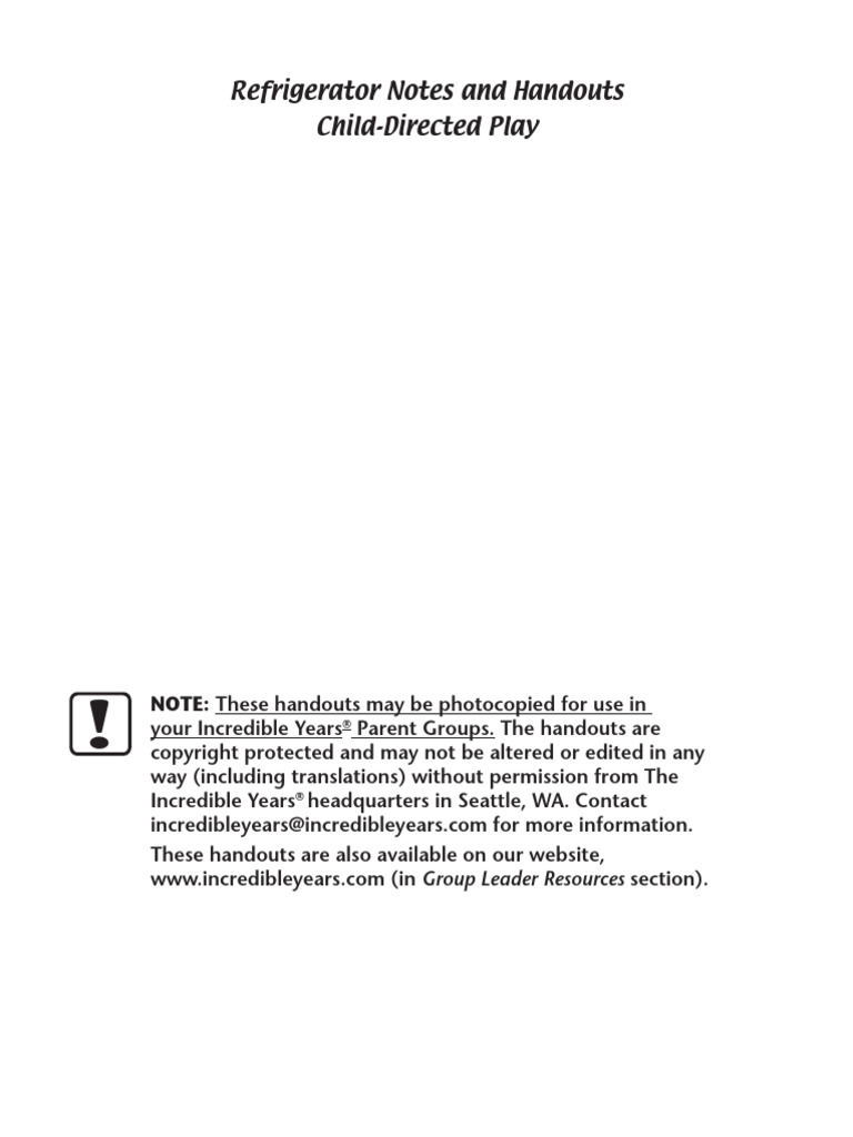 Preschool Basic Handouts Updated 2021 WEB 3 | PDF | Temperament | Parenting