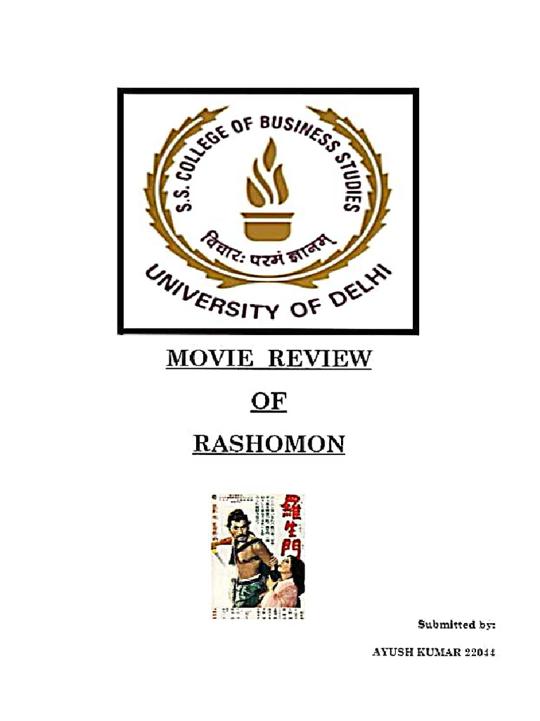 Movie Review of Rashomon | PDF