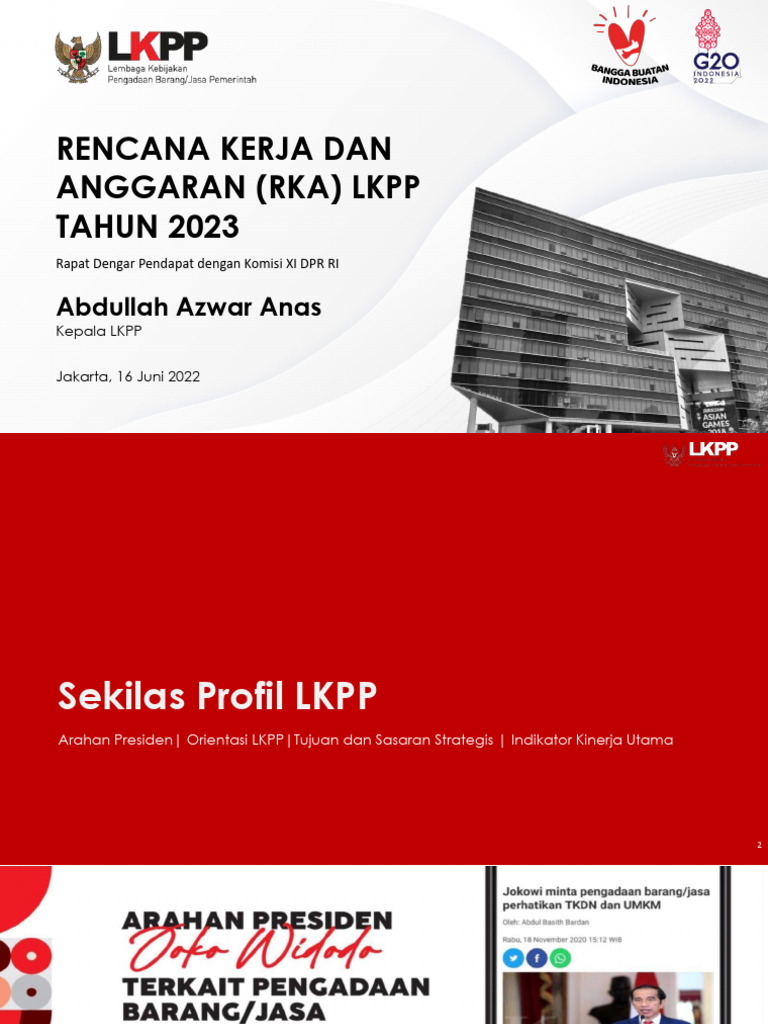 RDP Rencana Kerja Anggaran 2023 LKPP FINAL | PDF