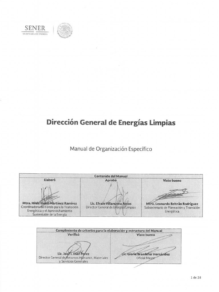 Direcci N General de Energ As Limpias | PDF