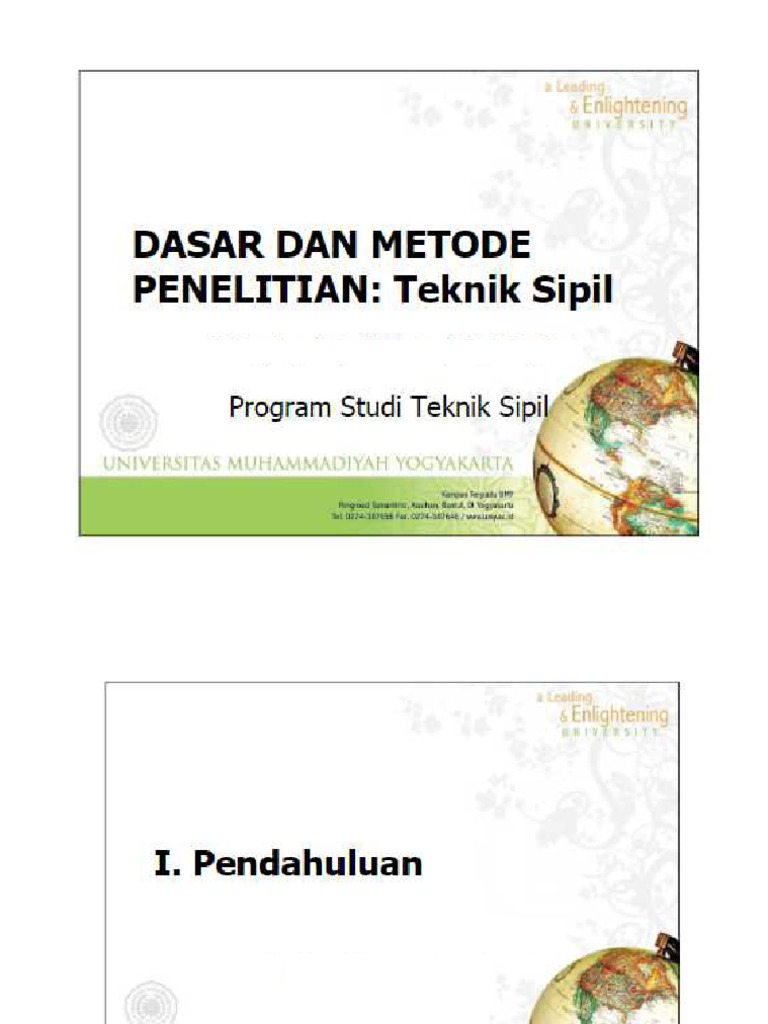 Dasar Dan Metode Penelitian Teknik Sipil | PDF